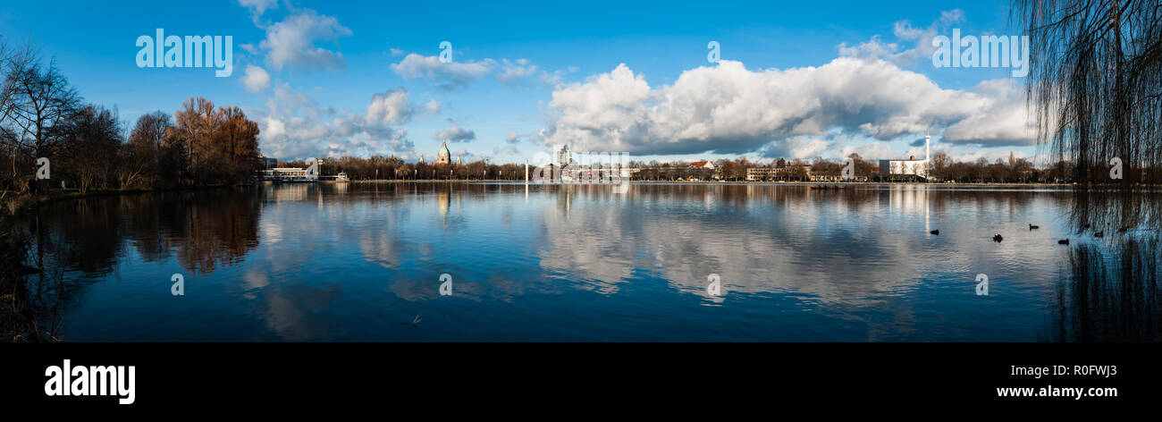Ein Panorama der Maschsee in Hannover, Deutschland Stockfotografie - Alamy