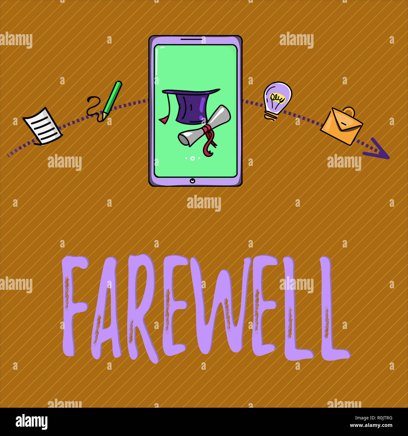 Text zeichen Abschied angezeigt. Konzeptionelle Foto verwendet, gute ...