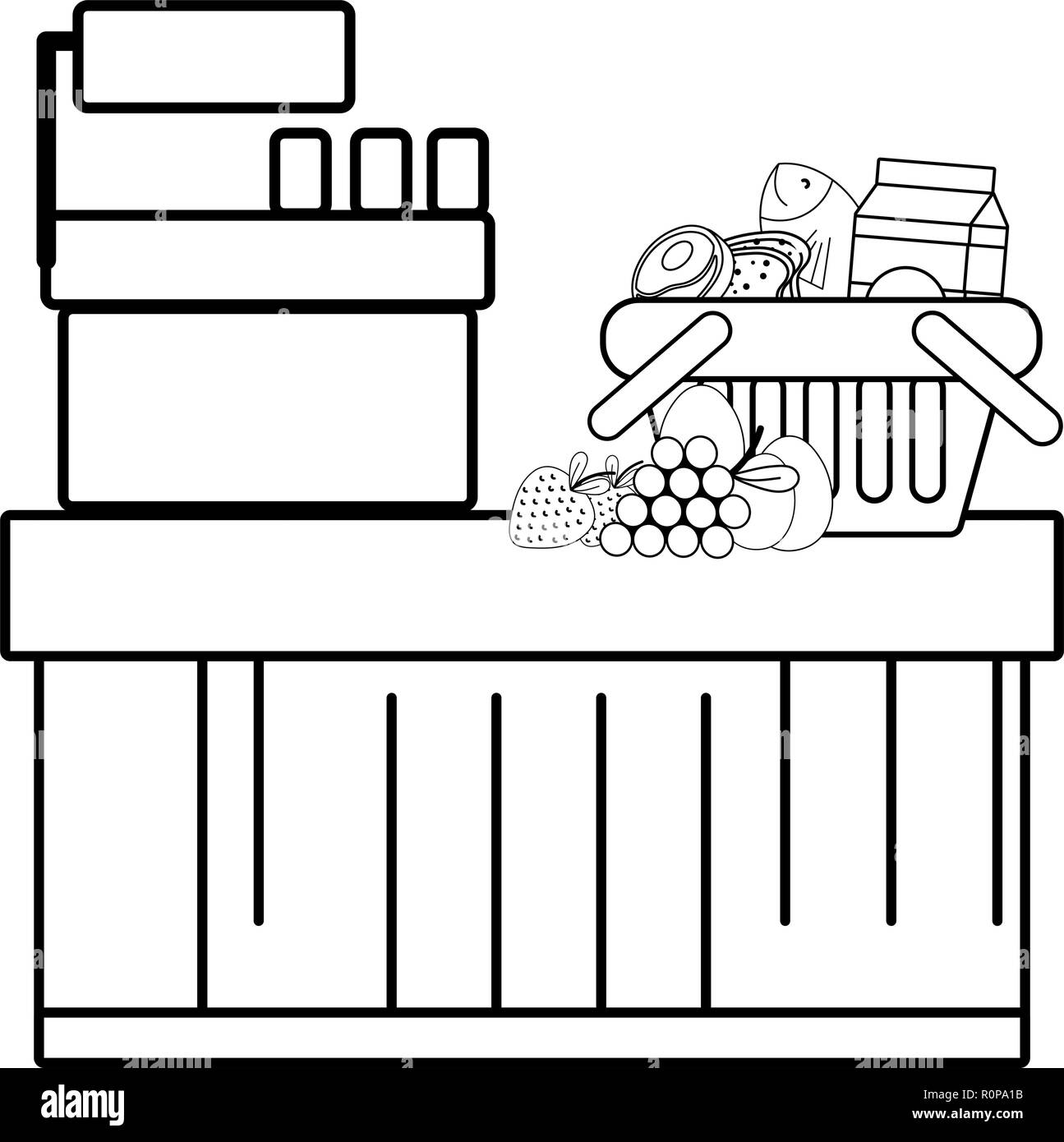 Cash register cartoon Stock-Vektorgrafiken kaufen - Seite 2 - Alamy