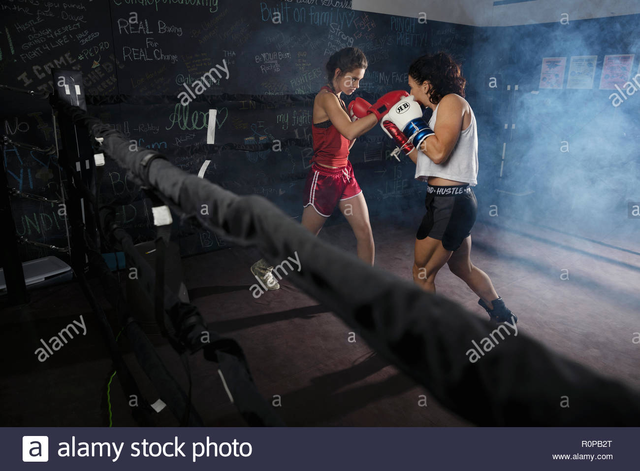 Female boxing sparring -Fotos und -Bildmaterial in hoher Auflösung – Alamy