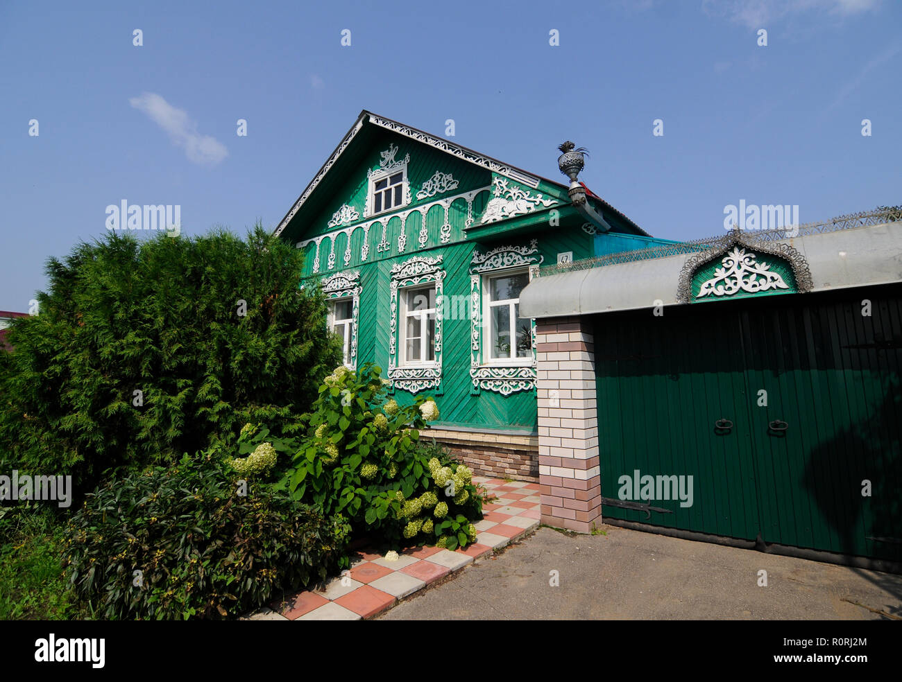 Traditionelle Datscha (Russische Country House). Wladimir, Russland ...
