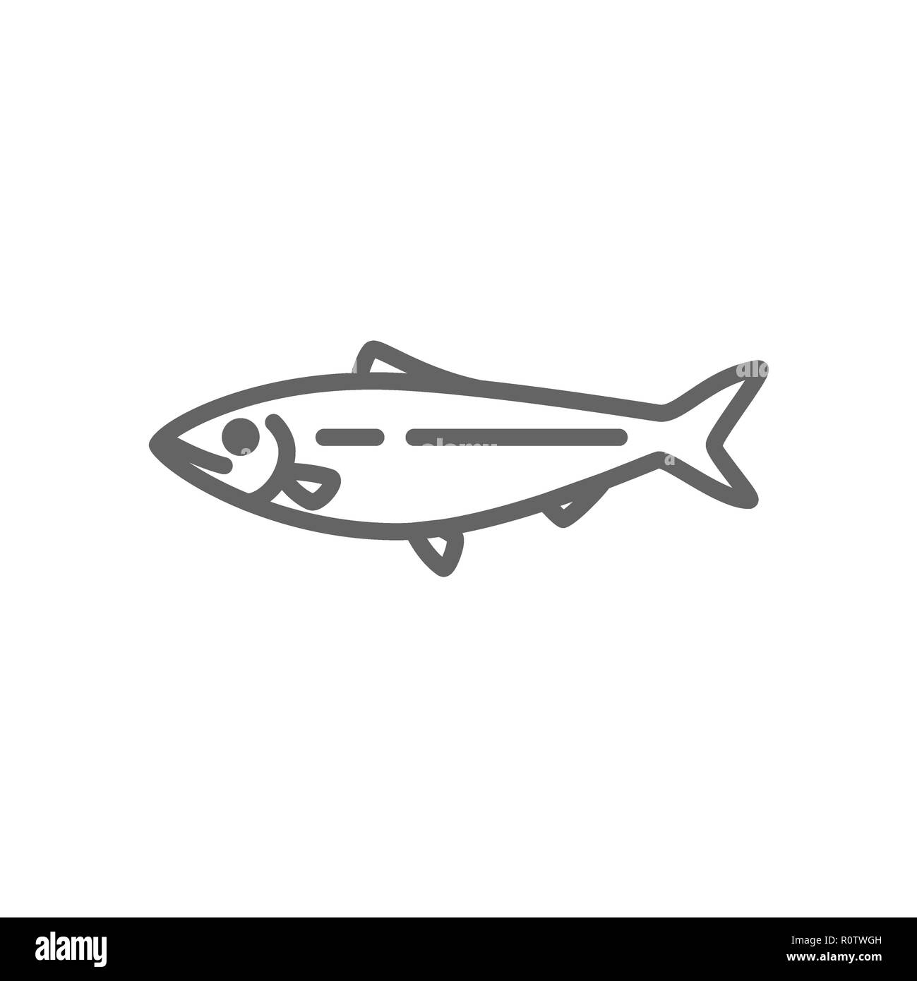 Einfache Fisch und Stör Symbol Leitung. Symbol und Zeichen illustration ...