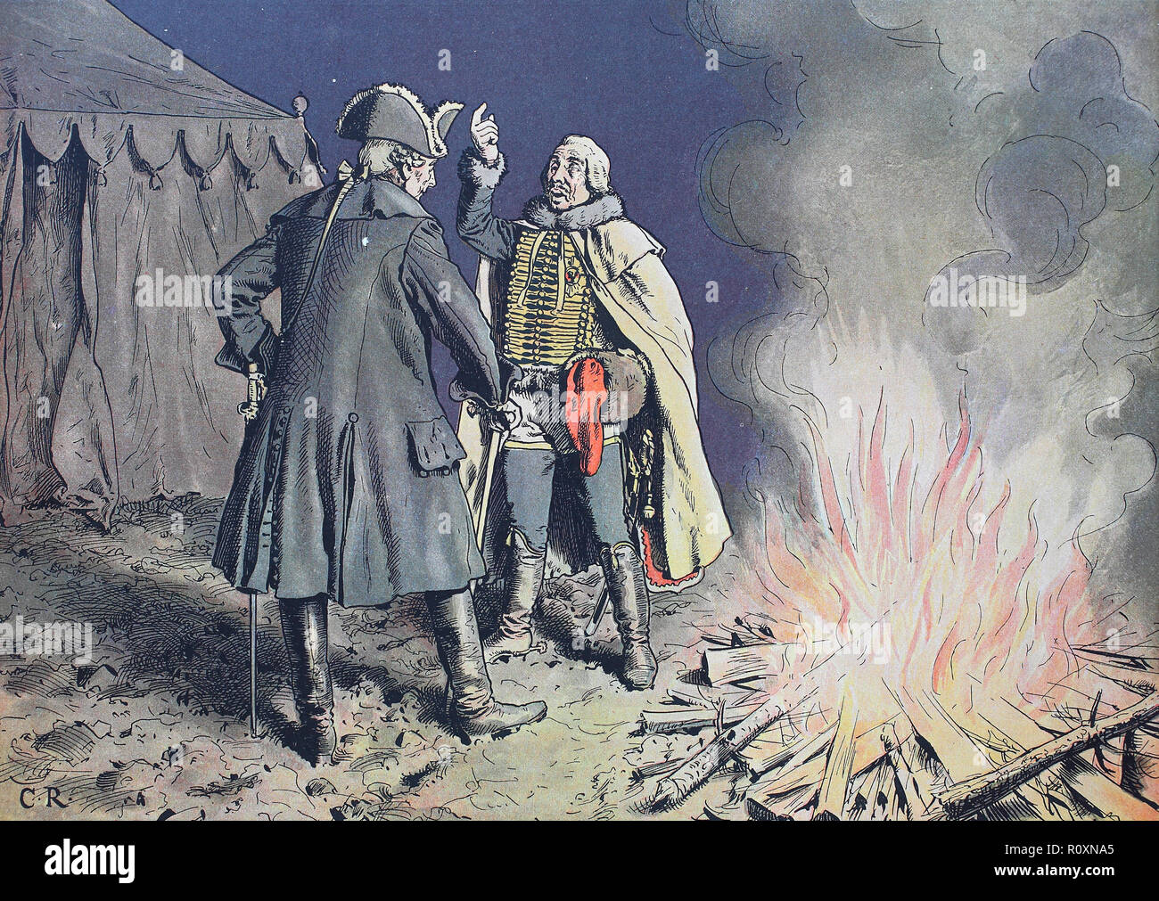 Digital verbesserte Reproduktion, sieben Jahre Krieg, globalen Konflikt zwischen 1756 und 1763 ...