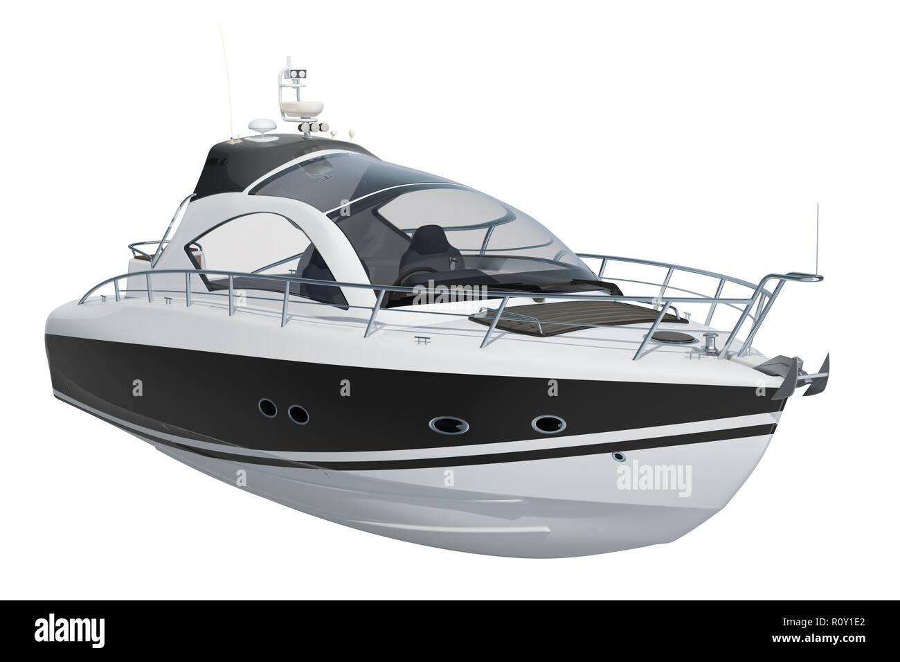 Motorboot auf dem wasser Ausgeschnittene Stockfotos und -bilder - Alamy