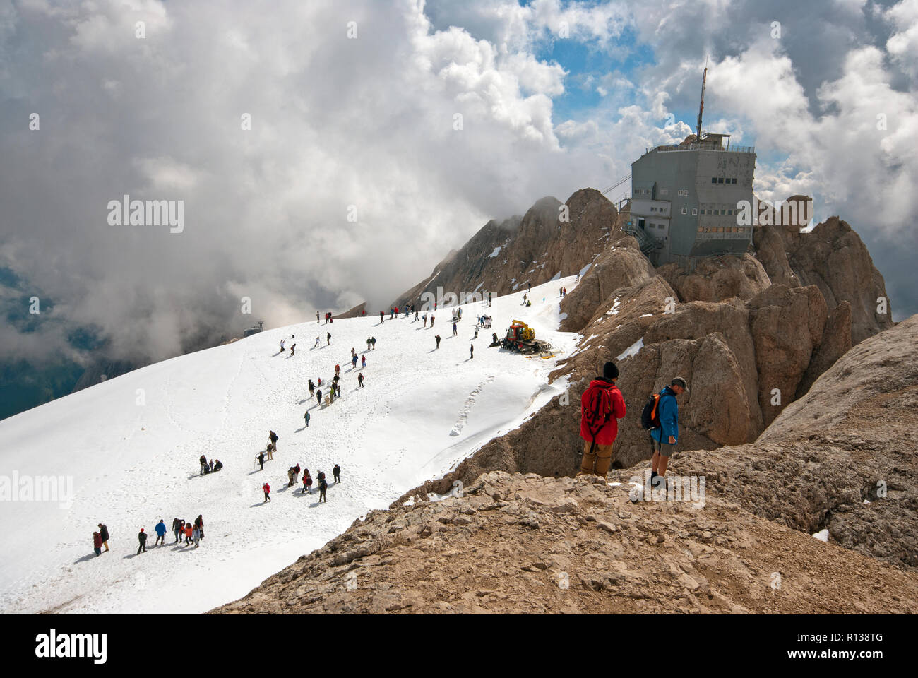Marmolada Gletscher, Punta Rocca Seilbahnstation und Zuflucht (MT3265 ...