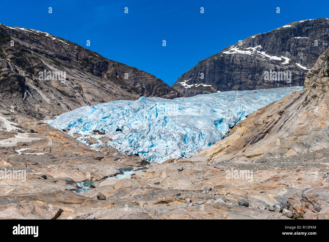Nigardsbreen. Ein Gletscher Arm der großen Gletscher Jostedalsbreen ...