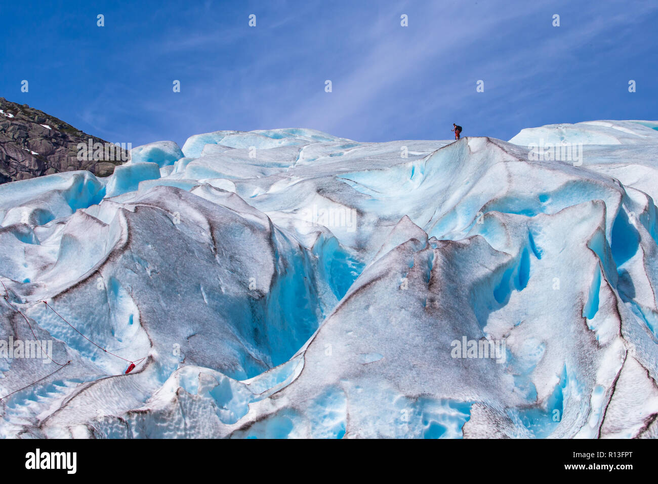 Nigardsbreen. Ein Gletscher Arm der großen Gletscher Jostedalsbreen ...
