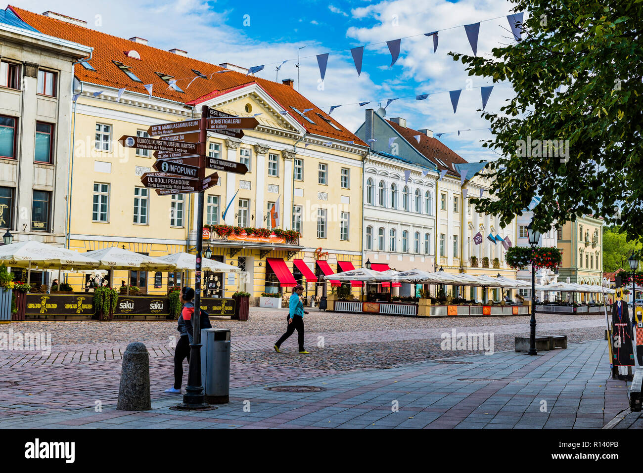Rathausplatz. Tartu, Tartu County, Estland, Baltikum, Europa ...