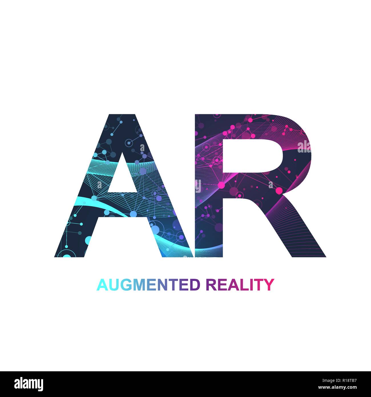 Augmented Reality Konzept Banner, AR. Virtual Reality und Augmented ...