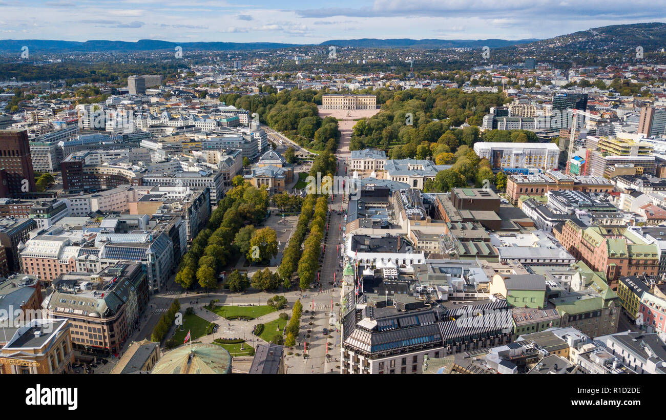 Der Königliche Palast Det Kongelige Slott, Oslo, Norwegen ...