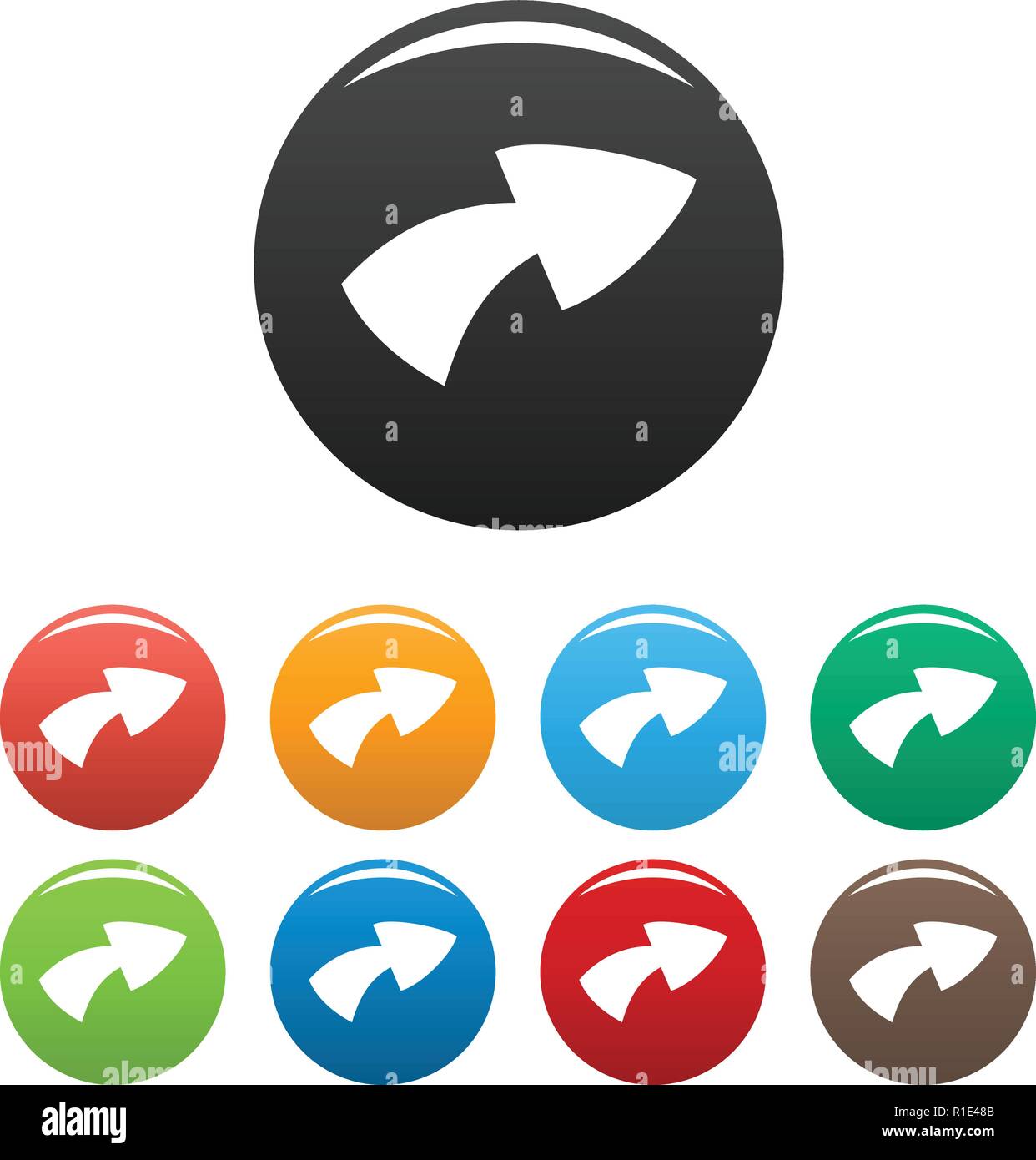 Pfeil Symbole gesetzt. Einfache Abbildung: Pfeil Vector Icons auf ...