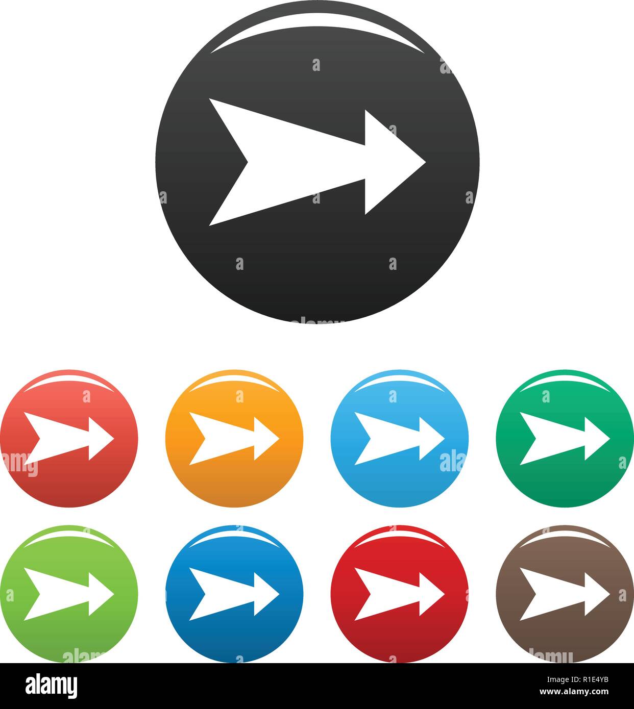 Pfeil Symbole gesetzt. Einfache Abbildung: Pfeil Vector Icons auf ...