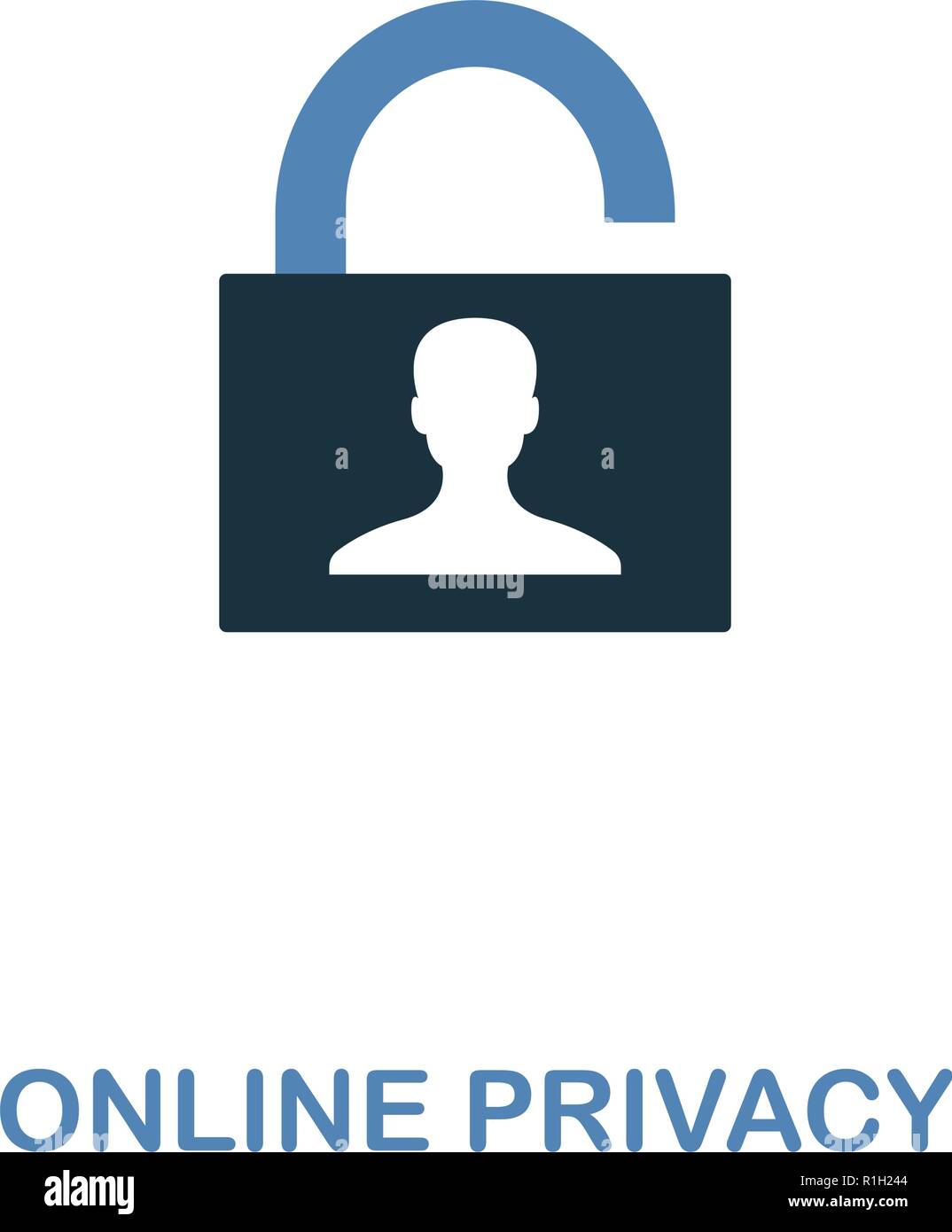Online Privacy Symbol in zwei Farben. Premium Design von Internet ...
