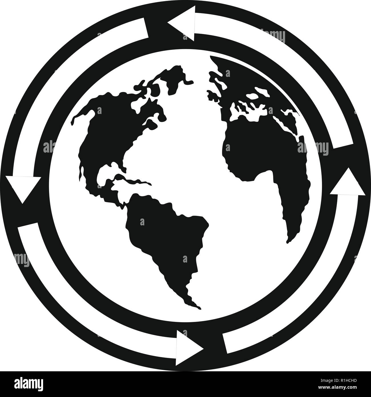 Erde Symbol. Einfache Abbildung der Erde vektor Symbol für Web Stock ...