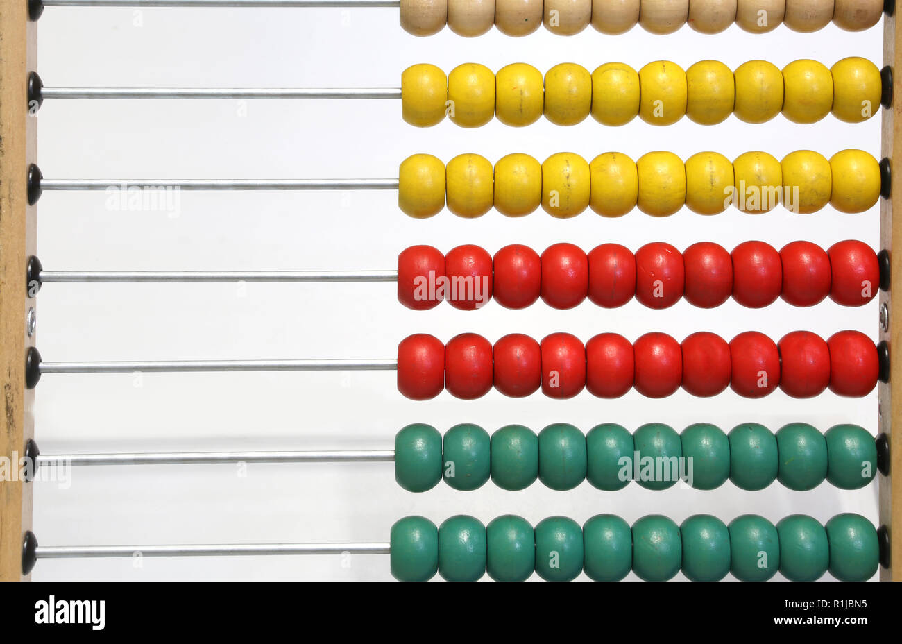Holz- Abacus die Kugeln zu zählen und Lernen mathematische Operationen ...