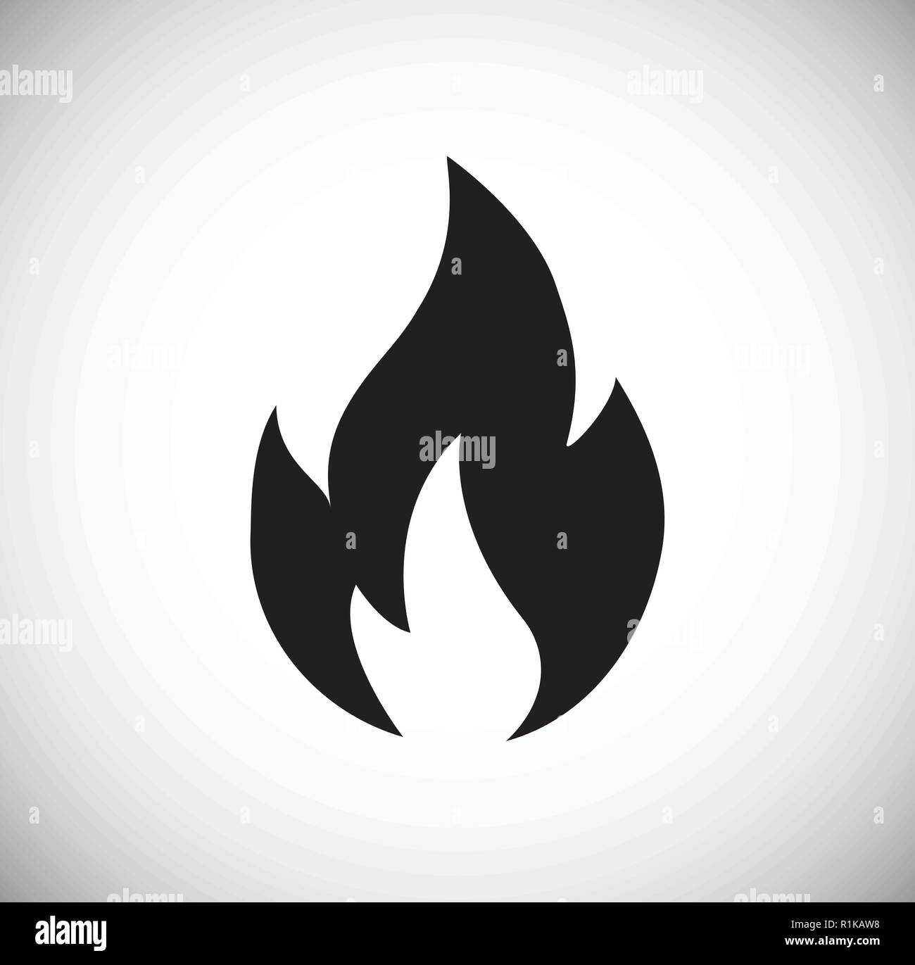 Feuer zeichen Symbol auf weißem Hintergrund Stock-Vektorgrafik - Alamy