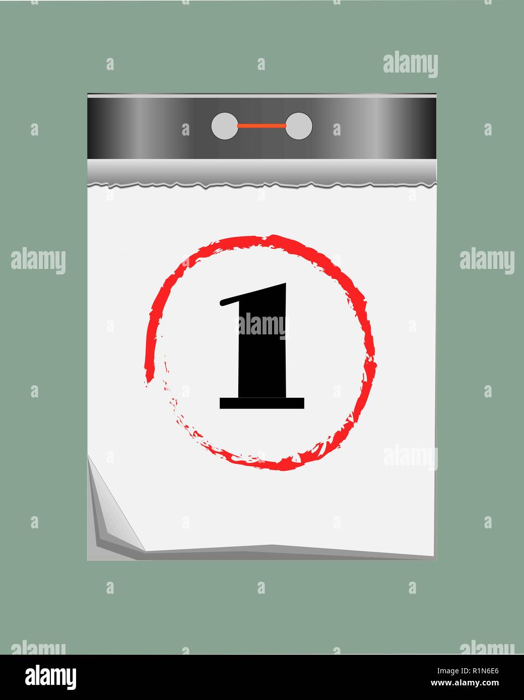 Tear off calendar Stock-Vektorgrafiken kaufen - Alamy