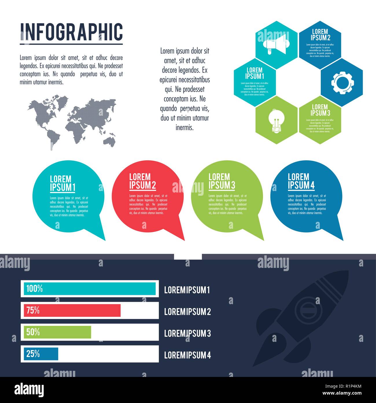 Infografik Stile und Organisation mit Registerkarten und Symbole Vector ...