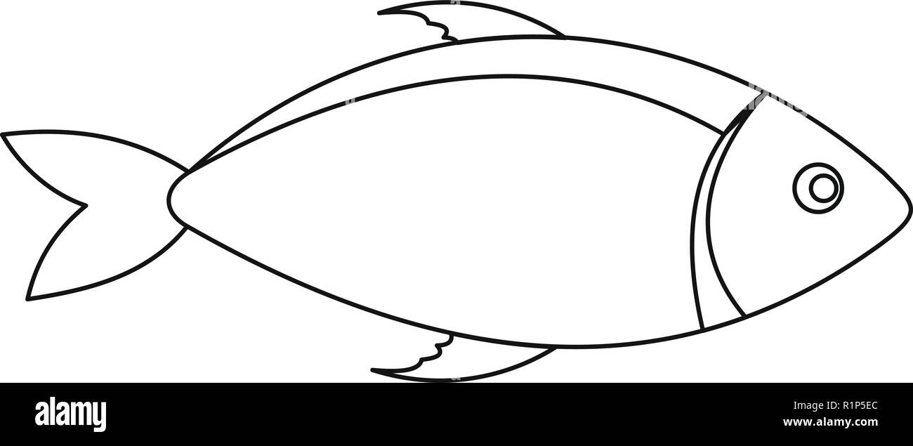 Fisch-Symbol. Umriss Außenillustration Fisch Vektor Icon für web Stock ...