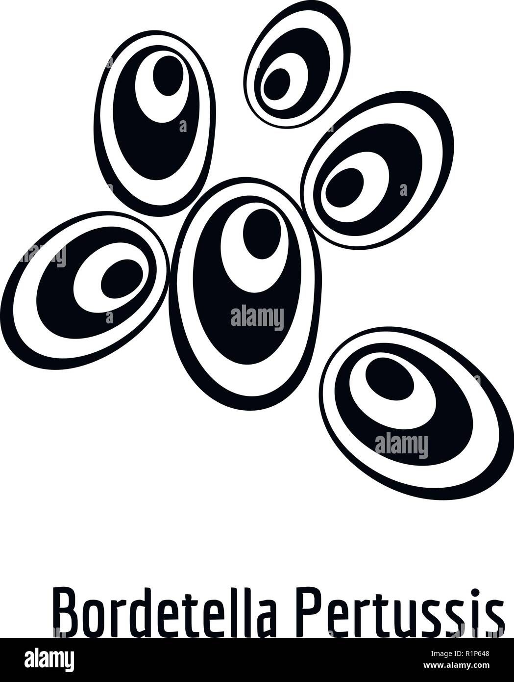 Bordetella pertussis-Symbol. Einfache Abbildung von Bordetella ...