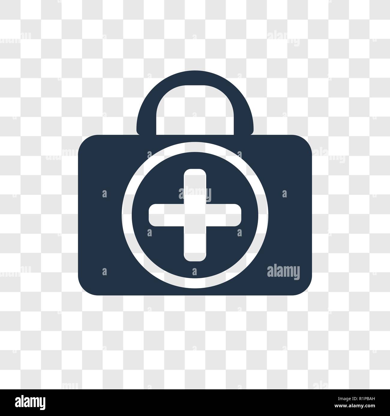 Erste Hilfe Set vektor Icon auf transparentem Hintergrund isoliert ...