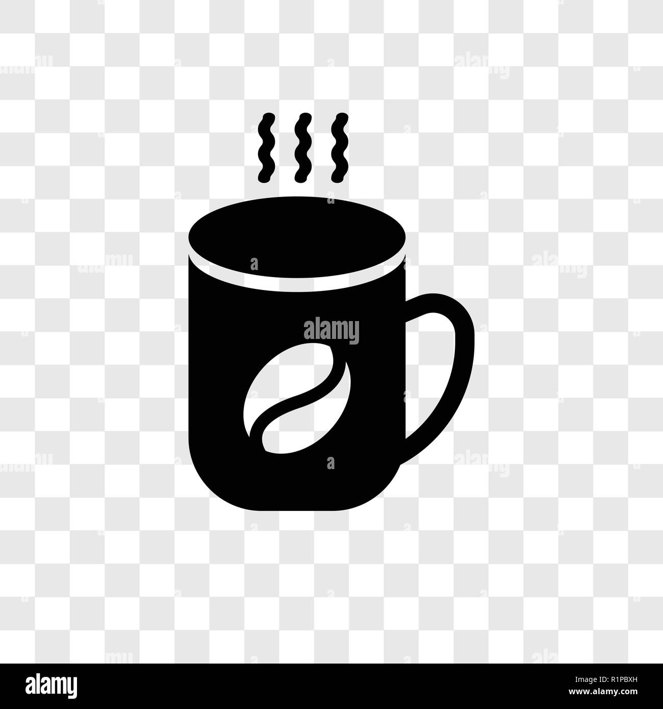 Kaffee Tasse vektor Icon auf transparentem Hintergrund isoliert, Kaffee ...