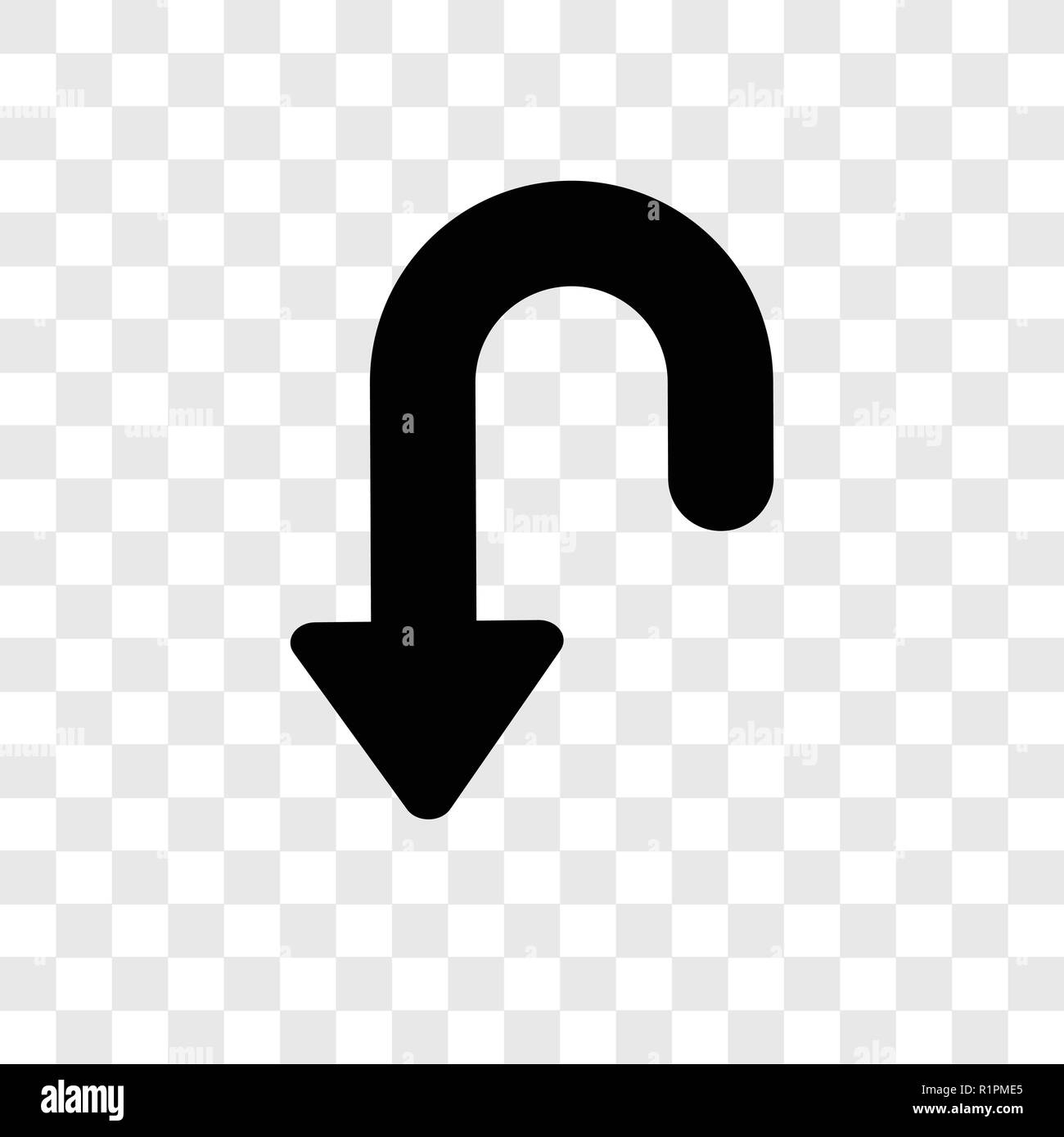 Unterstreichen, Pfeil nach oben Vektor Symbol auf transparenten ...