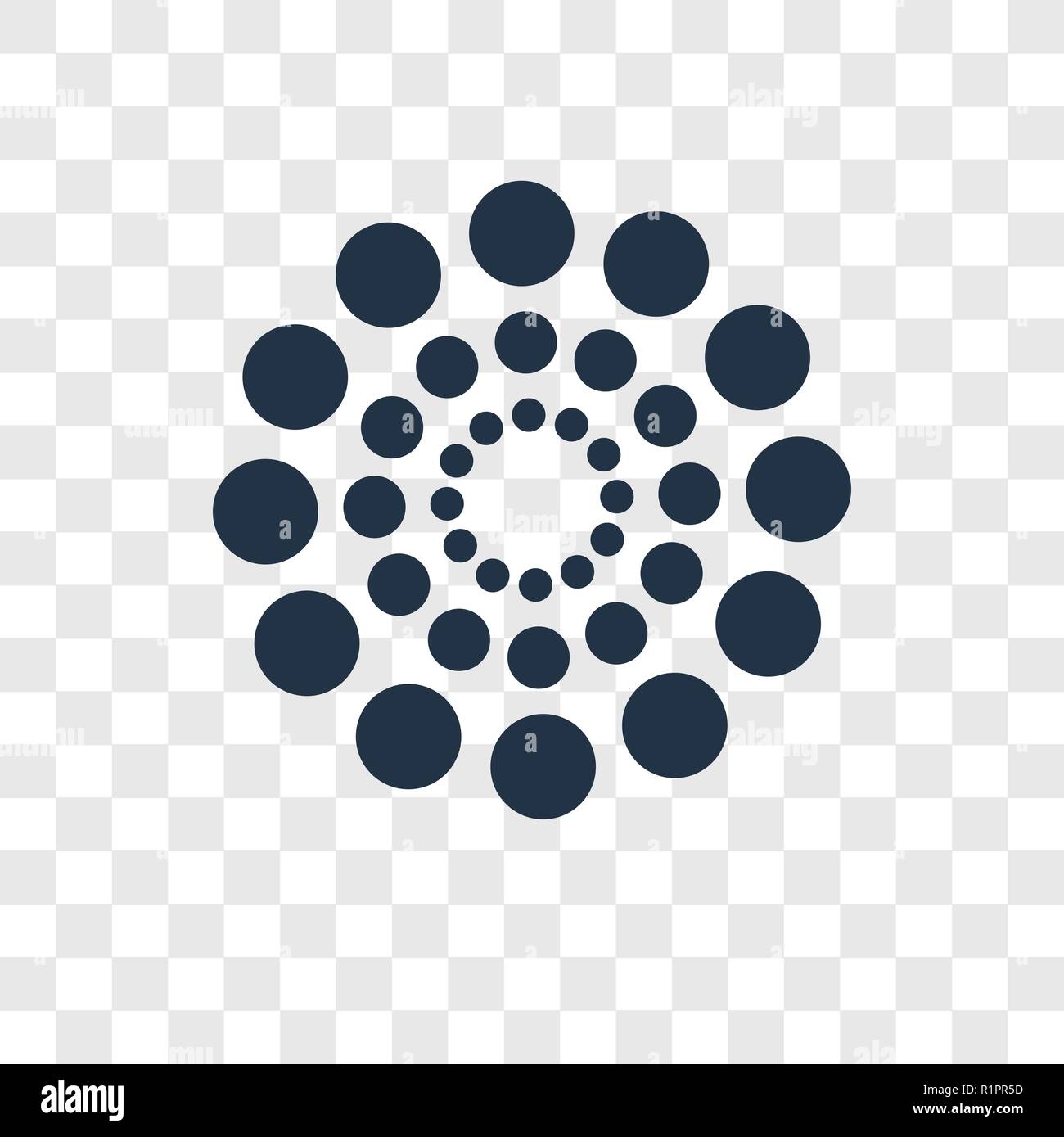 Große und kleine Punkte vektor Icon auf transparentem Hintergrund ...
