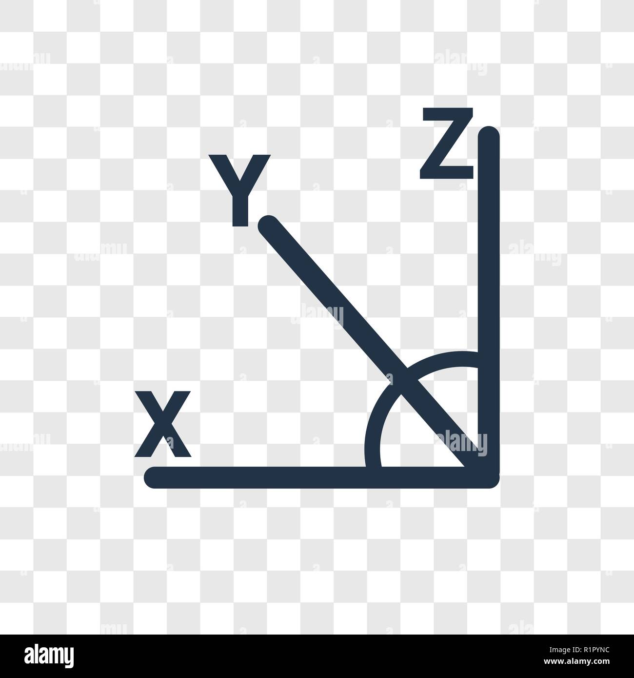 Achse vektor Icon auf transparentem Hintergrund isoliert, Achse ...