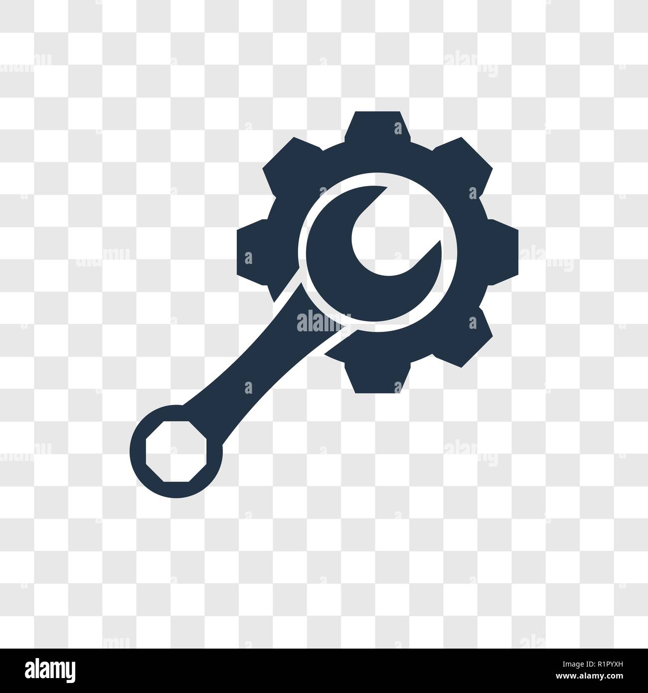 Einstellungen vektor Icon auf transparentem Hintergrund isoliert ...