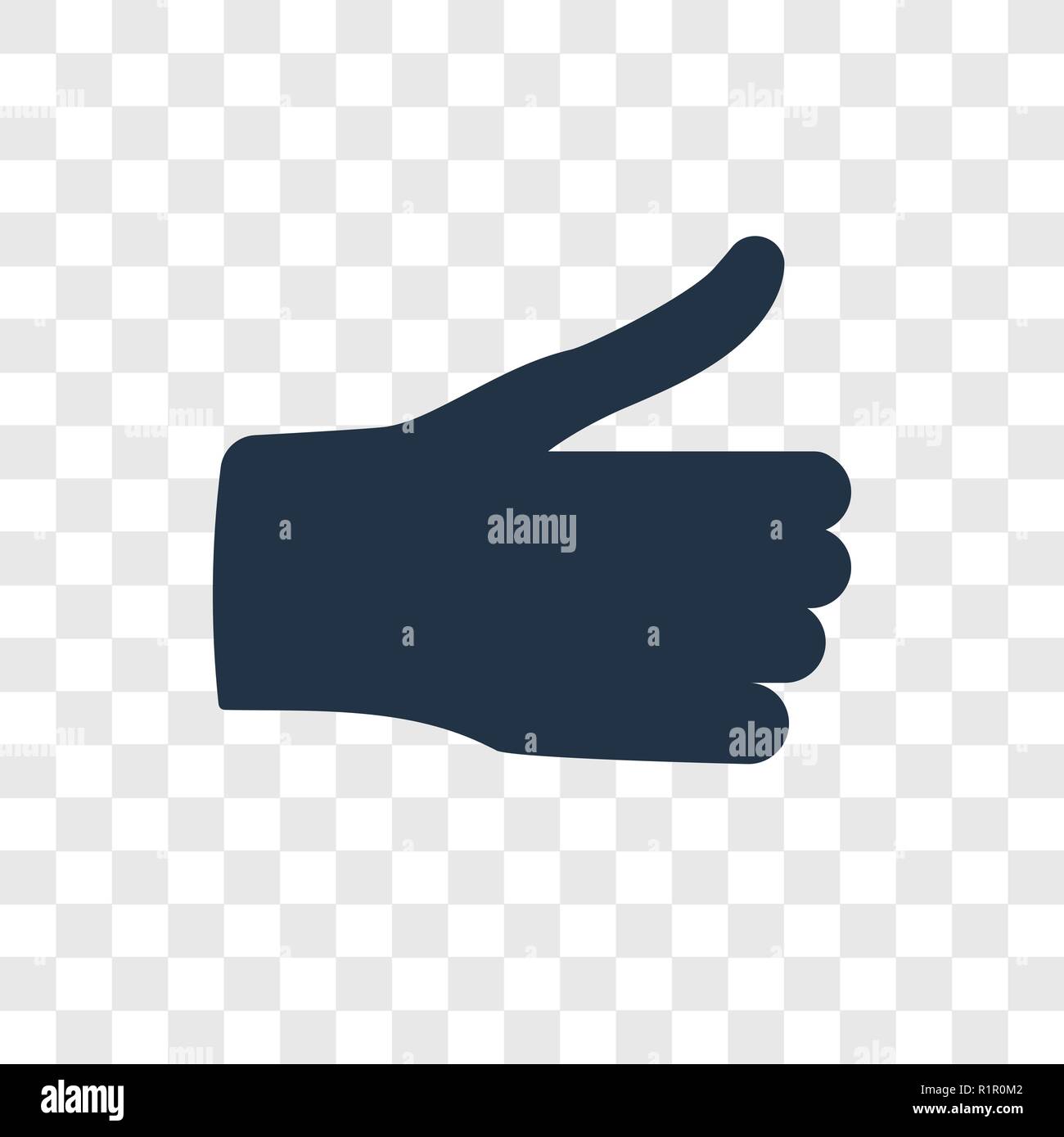 Daumen runter Vektor Icon auf transparentem Hintergrund isoliert ...