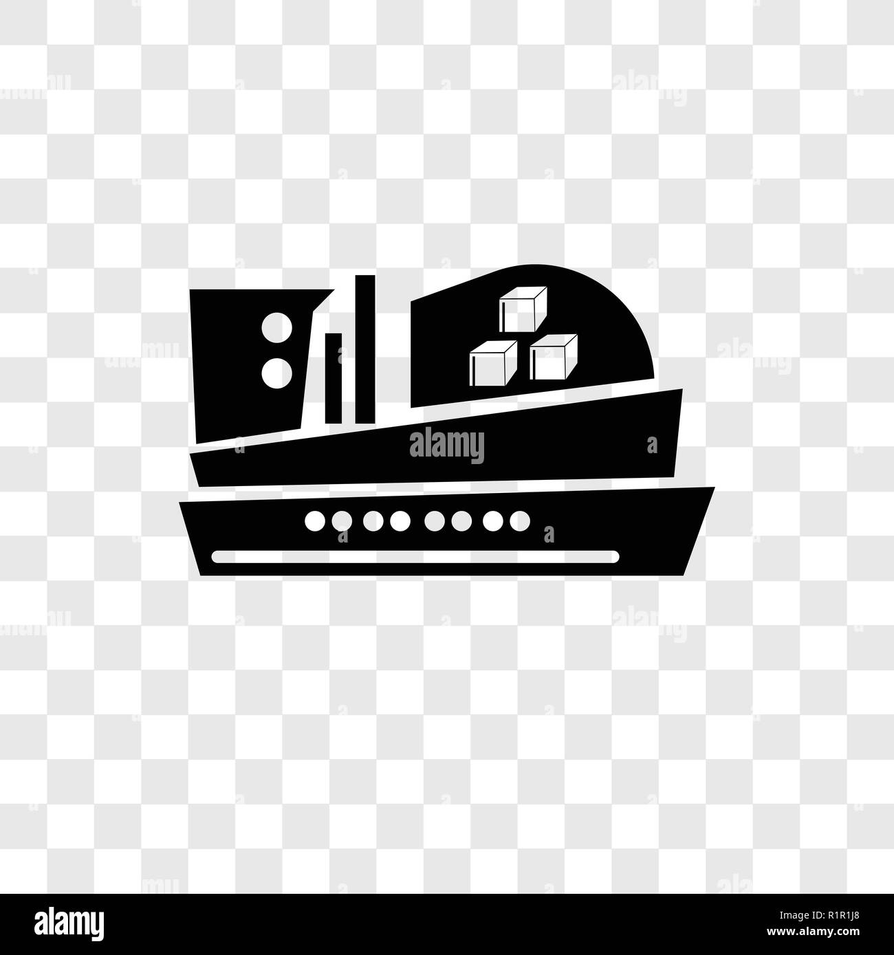 Schiff vektor Icon auf transparentem Hintergrund isoliert, Schiff ...