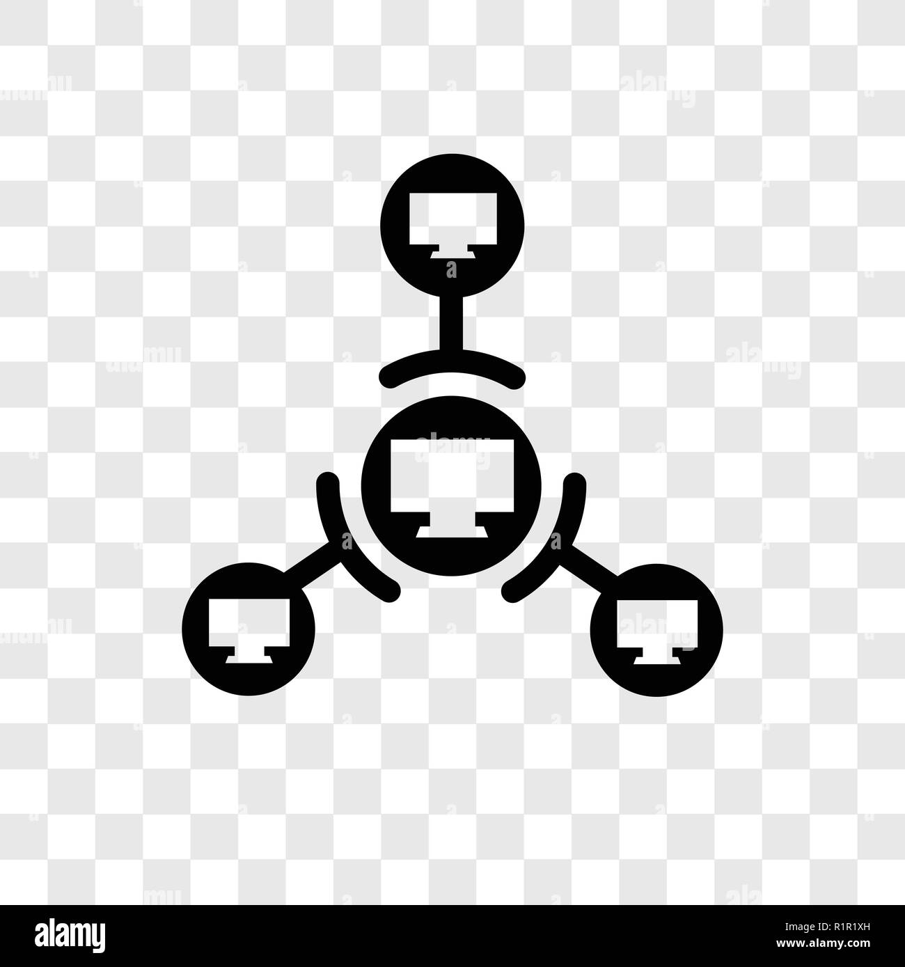 Netzwerk vektor Icon auf transparentem Hintergrund isoliert, Netzwerk ...