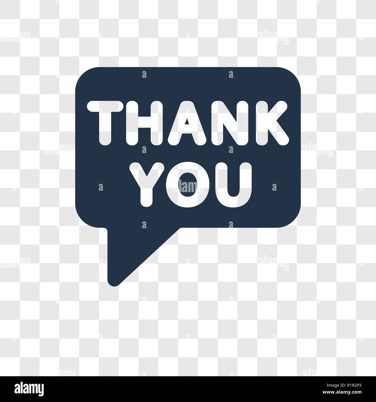 Vielen Dank vektor Icon auf transparentem Hintergrund isoliert, vielen Dank Transparenz logo ...