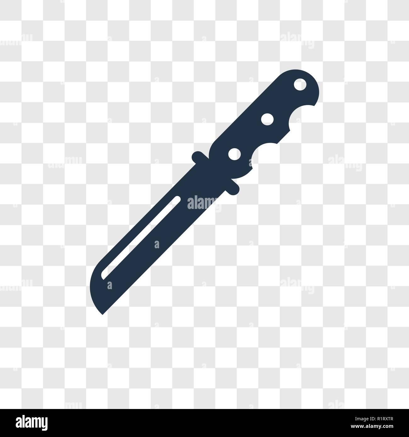 Messer vektor Icon auf transparentem Hintergrund isoliert, Messer ...