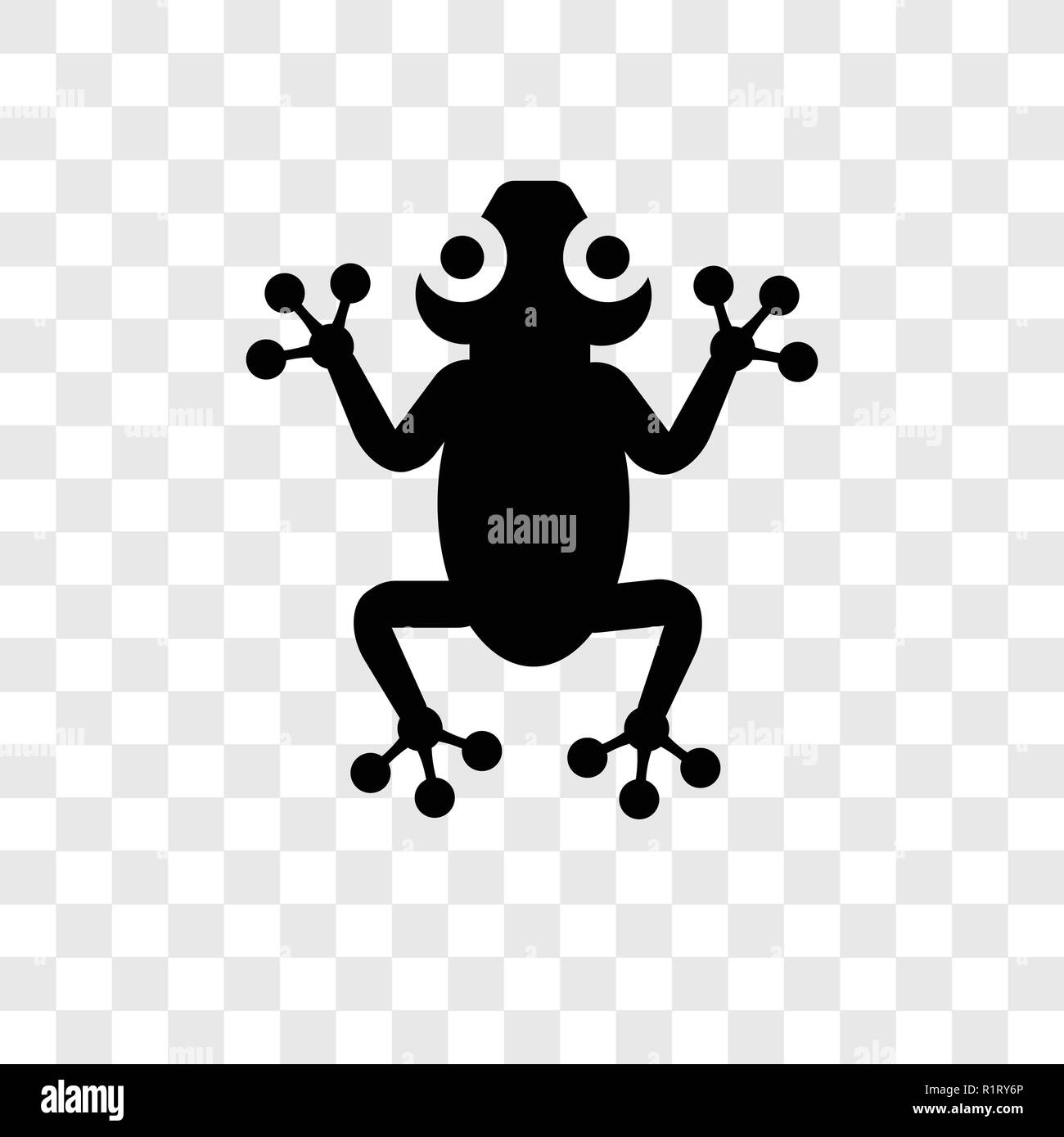 Frosch vector Symbol auf transparentem Hintergrund isoliert, Frosch ...