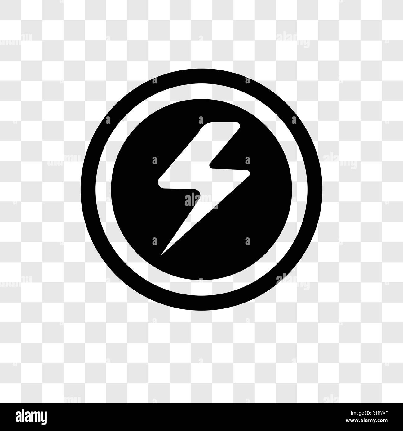 Strom vektor Icon auf transparentem Hintergrund isoliert, Strom ...