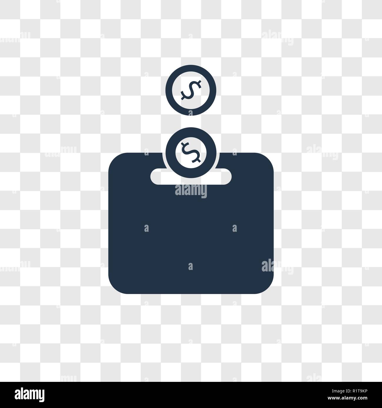 Sparschwein vektor Icon auf transparentem Hintergrund isoliert, Piggy ...