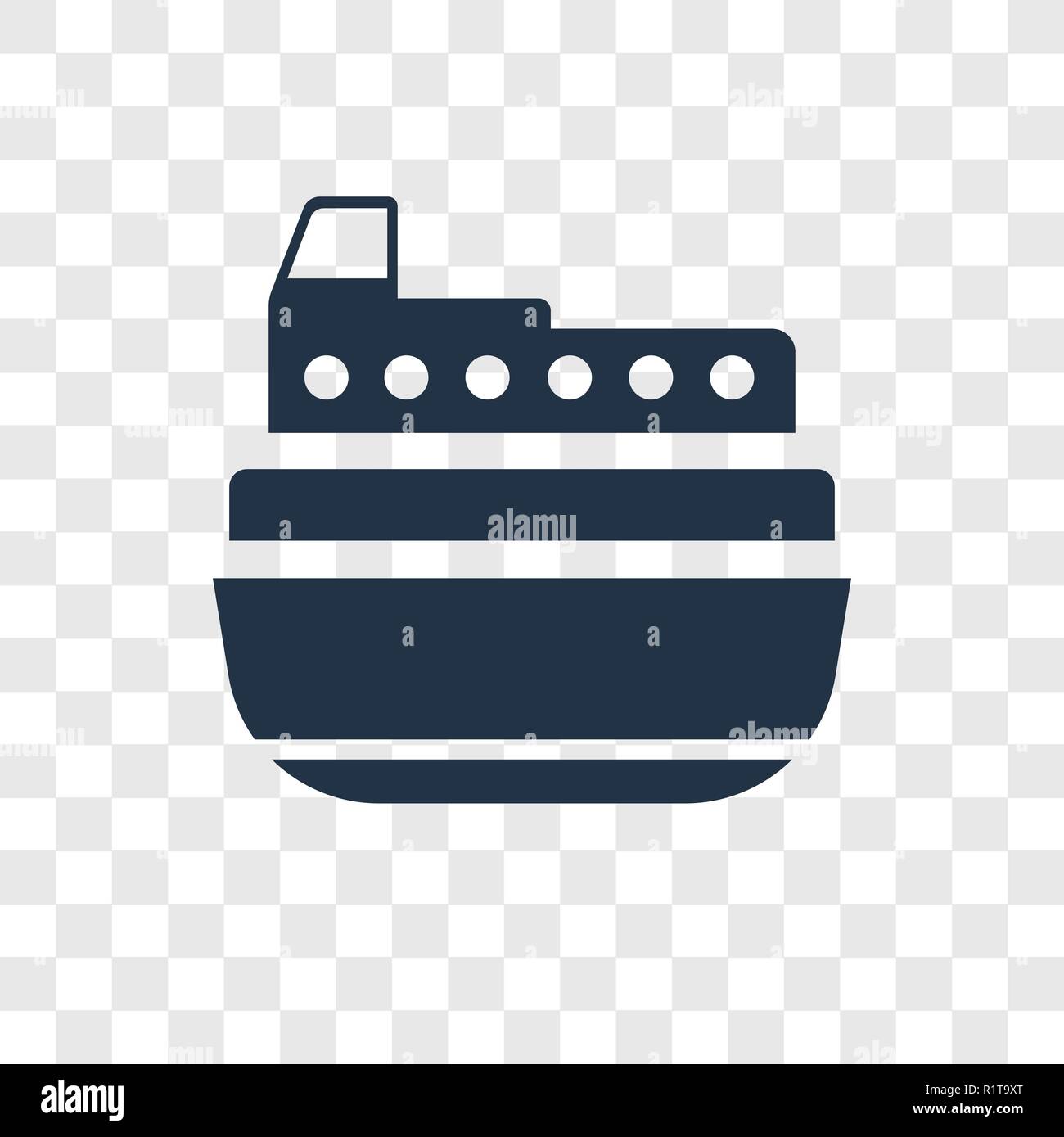 Schiff vektor Icon auf transparentem Hintergrund isoliert, Schiff ...