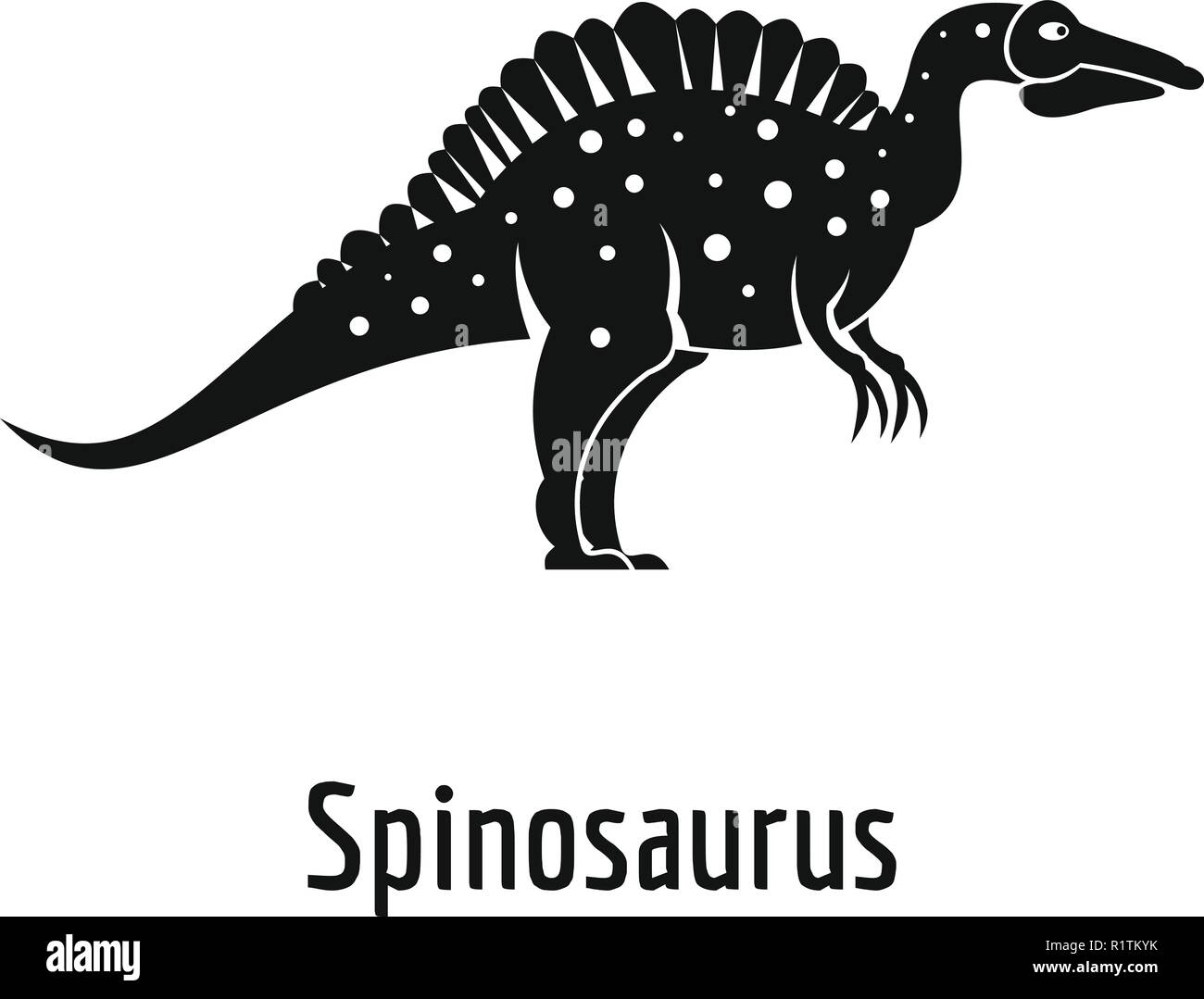 Spinosaurus Symbol. Einfache Abbildung der spinosaurus Vektor Symbol ...