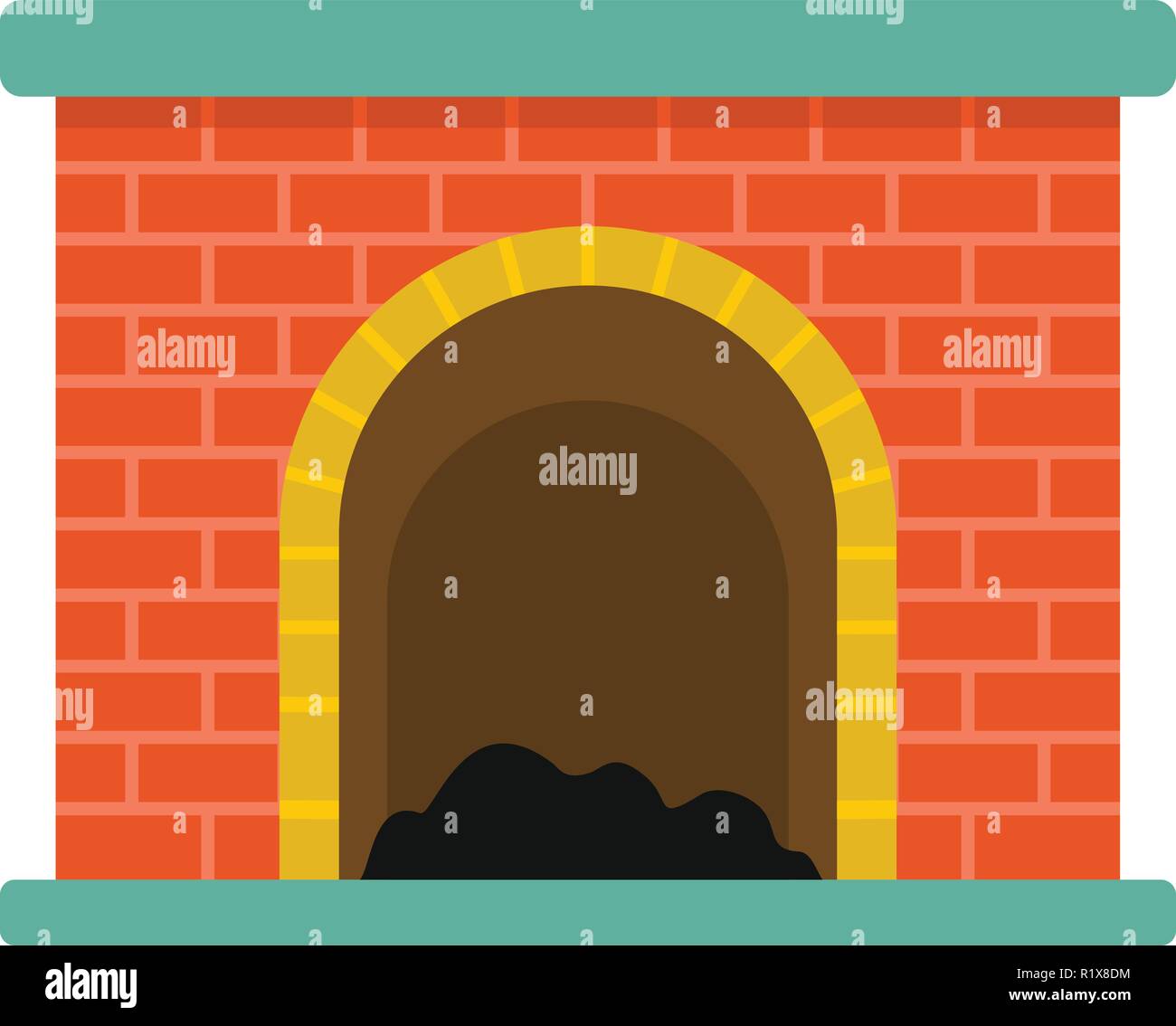 Gemauerten Kamin. Cartoon Illustration der gemauerten Kamin vektor ...