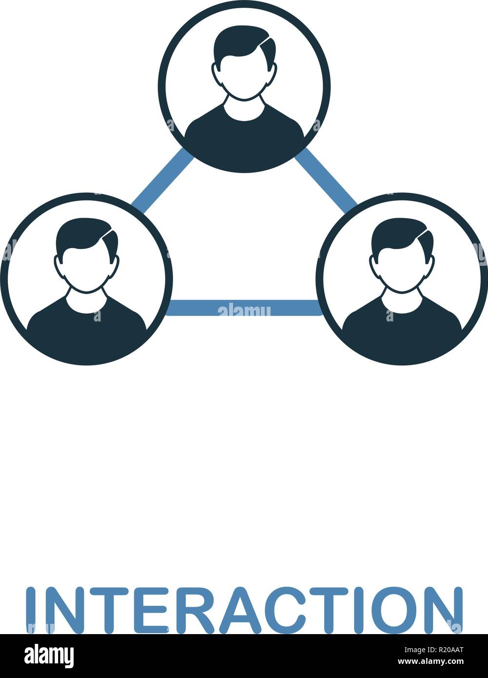 Interaktion Symbol. Zwei Farben premium Design von Management icons ...