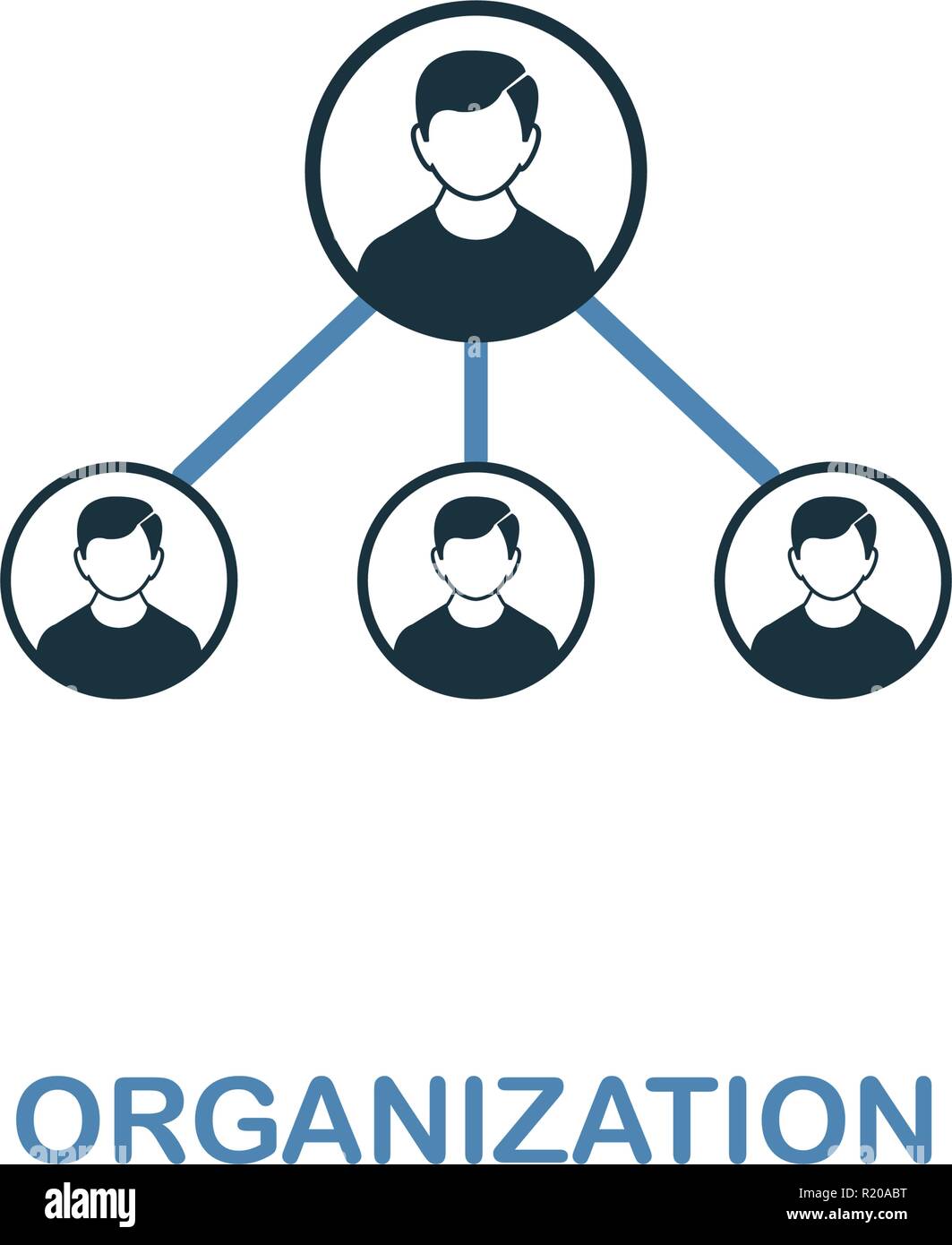 Organisation Symbol. Zwei Farben premium Design von Management icons ...