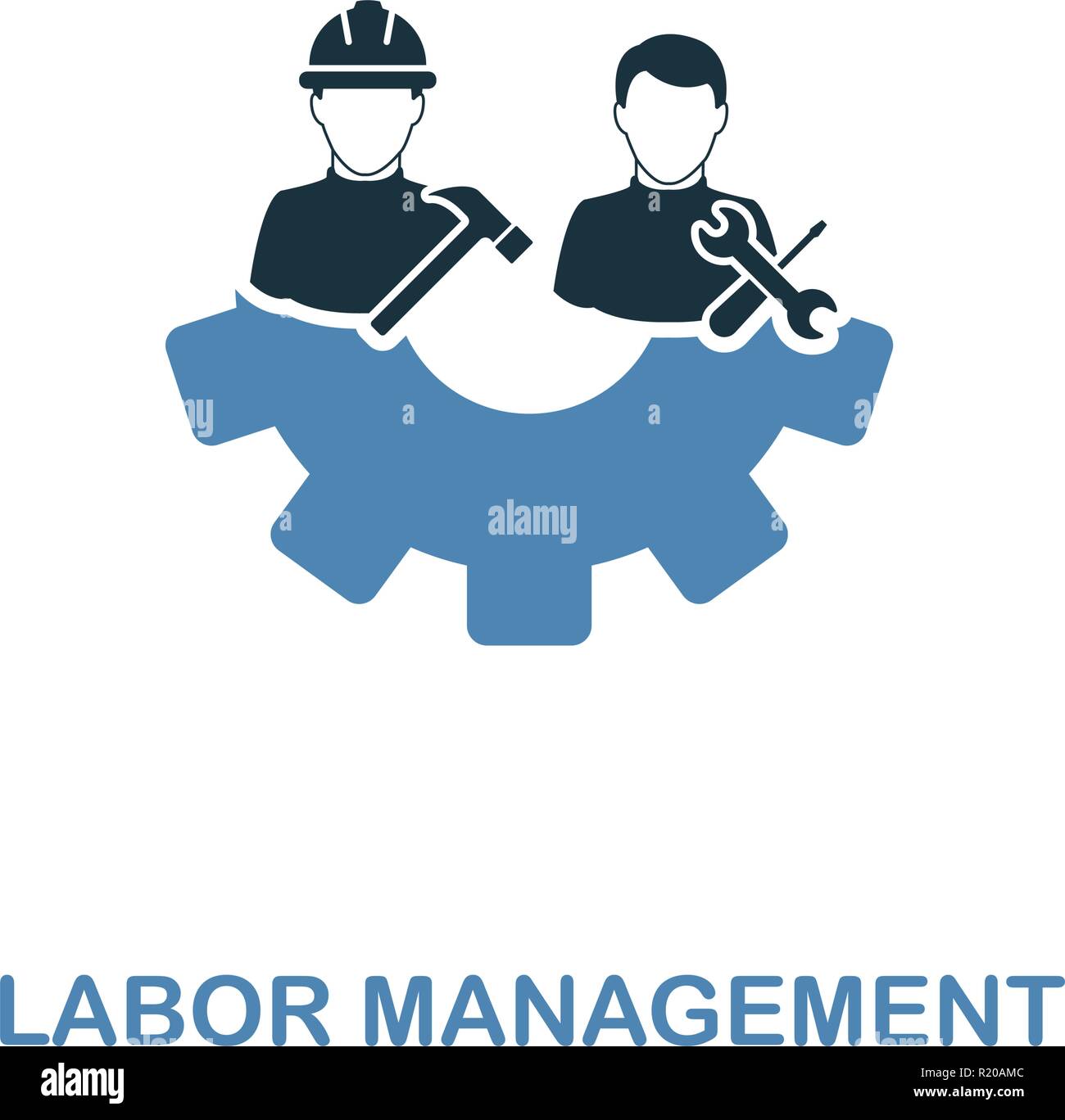 Labour Management Symbol. Zwei Farben premium Design von Management ...