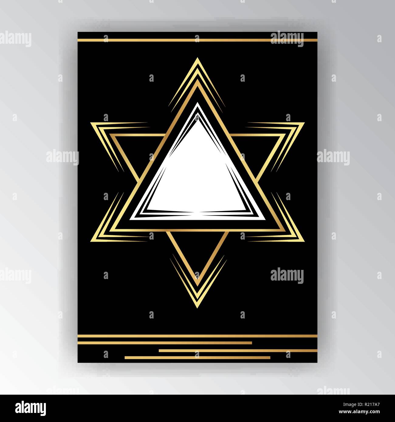 Magen David Seite Dekoration, Jude Symbol, goldene Schwarz Weiß Vorlage ...
