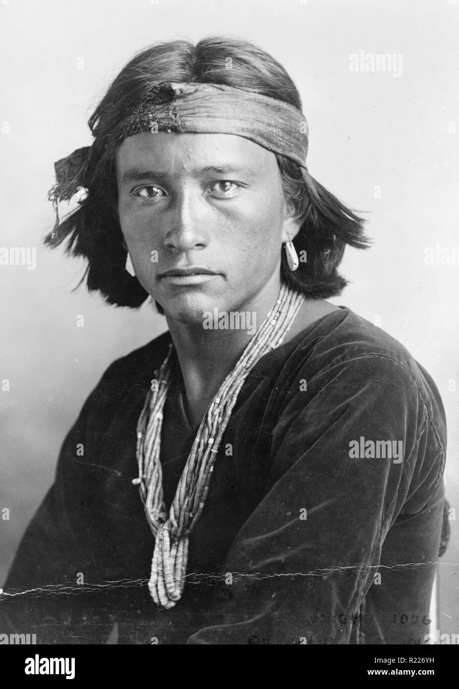 Navajo Native American Boy, 1906 Stockfotografie - Alamy