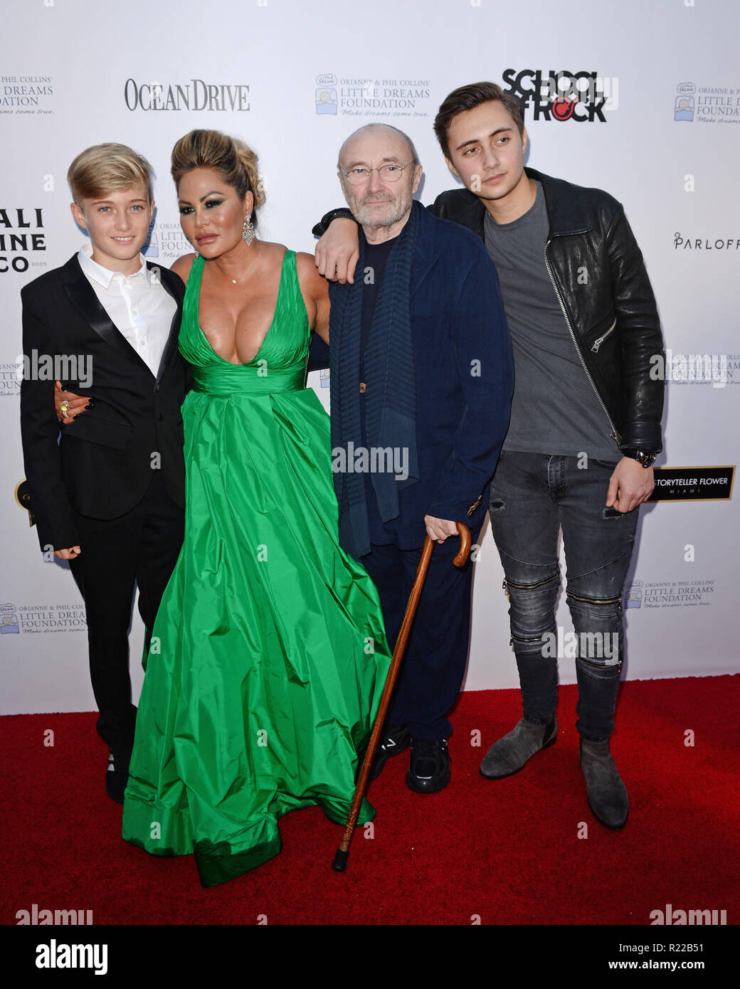 Miami Beach, FL, USA. 15 Nov, 2018. Matthew Collins, Orianne Collins ...
