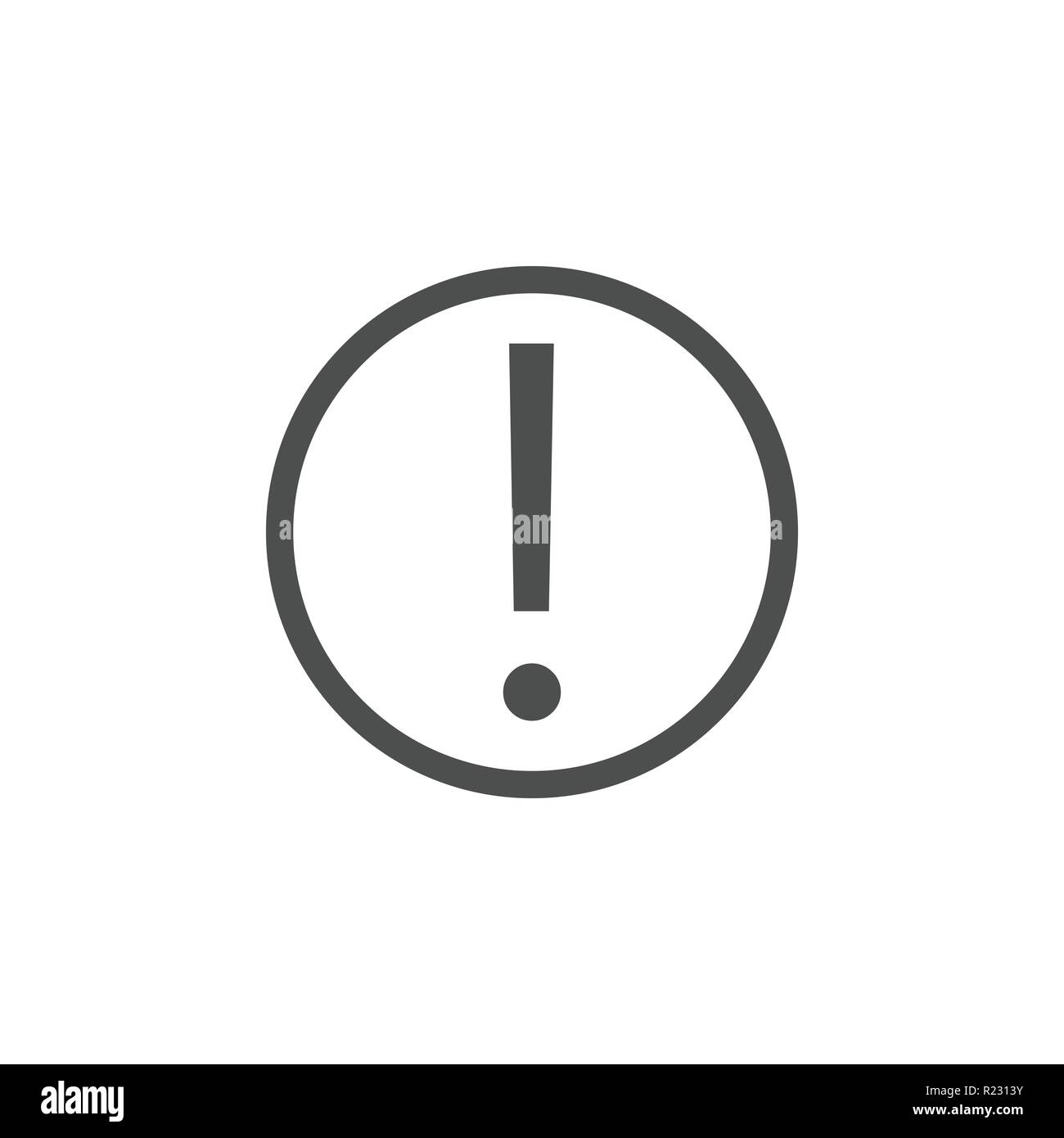 Achtung Schild mit Ausrufezeichen Symbol. Vector Illustration. Warnung ...