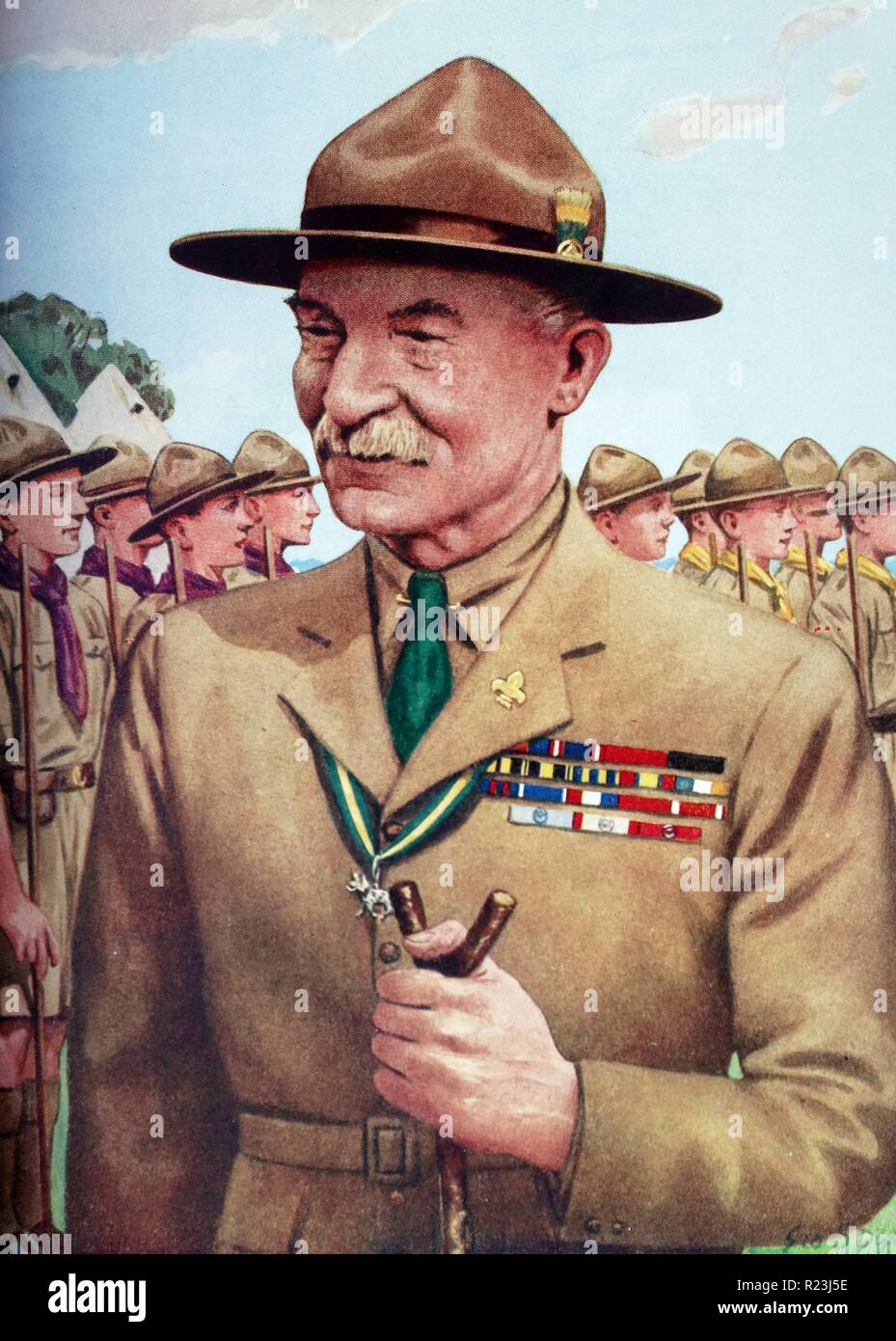 Herr Baden-Powell von Gilwell (1857-1941), Gründer der Pfadfinder ...
