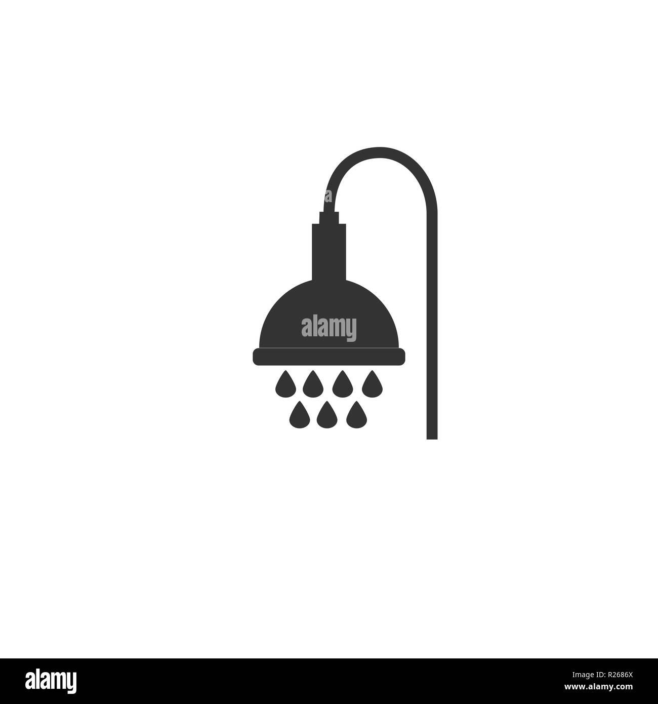 Badezimmer, Dusche, Duschen, Wc Wanne Symbol Vektor illustration Stock ...